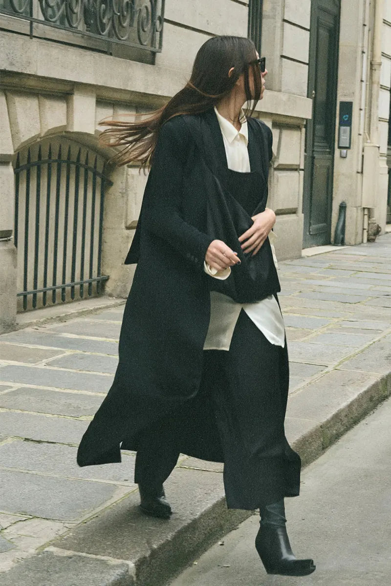 Firmin Bag in mulberry crepe silk in black – EMI MESS